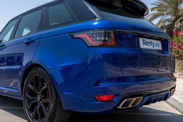 Rent a Blue Range Rover SVR 2019 in Dubai at AED 2500 /day